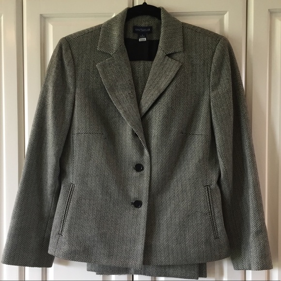 Ann Taylor | Other | Ann Taylor Herringbone 2 Piece Pant Suit | Poshmark
